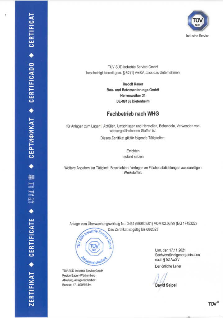 Über Uns - Rauer Bau- und Betonsanierungs GmbH